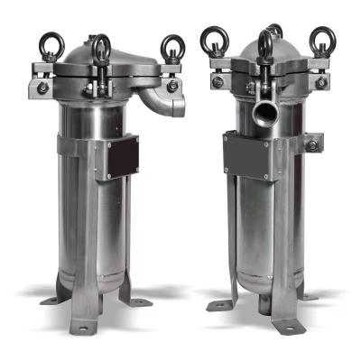 China High Flow 304 Stainless Steel Bag Filter Housing for Energy Mining 10-inch 20-inch 62KG for sale