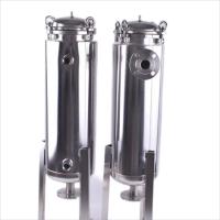 China 62KG Weight Wide Micron Range Stainless Steel Bag Filter Housing for Food Beverage Shops for sale