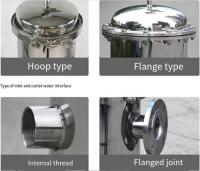 China 62KG Stainless Steel Bag Filter for Diesel Chemical Sewage in Manufacturing Plant for sale
