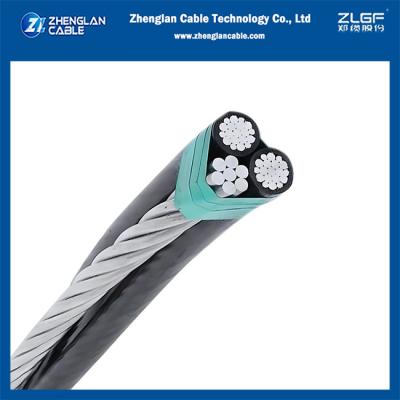 China 1KV Triplex Aerial Bundled Cable AAC/XLPE+bare ACSR Neutral 2x1/0AWG+1/0AWG ASTM S76-474 for sale
