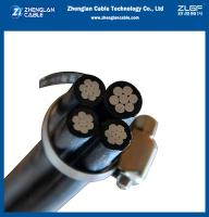 China 0.6/1kv Low Voltage Aerial Bundled Cable Aluminum+aluminum alloy Conductor AAC/XLPE+AAAC/XLPE ABC 3x25+54.6mm2 NFC33-209 for sale