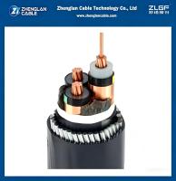 China Medium Power Cable 6.35/11KV CU/SC/XLPE/SC/CTS/PVC/SWA/PVC 3x120mm2 copper conductor steel wire armored for sale