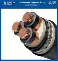 China 6.35/11KV Copper Conductor XLPE Insulation Copper Tape Shield Steel Wire Armored PVC sheath MV Power Cable 3x300mm2 for sale