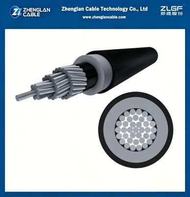 China 35KV Medium voltage overhead insulated cable 3C Covered Cable ACSR/XLPE/XLPE 266.8KCMIL for sale