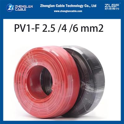 China PV1-F Solar Cable 1×4mm² EN 50618 TÜV Certified Photovoltaic DC Cable for Solar Plants for sale