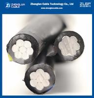 China 0.6/1kV All Insulated Triplex ABC Cable 2×1/0AWG+1/0AWG | AAC/XLPE + AAAC/XLPE Self-Supporting Aerial Cable for sale