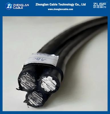 China 0.6/1kV All Insulated Triplex ABC Cable 2×1/0AWG+1/0AWG | AAC/XLPE + AAAC/XLPE Self-Supporting Aerial Cable for sale