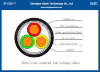 China 3 Cores 0.6/1kV CU/AL LV Cable , XLPE Insulated Armoured Power Cable（AL/CU/N2XB2Y) for sale