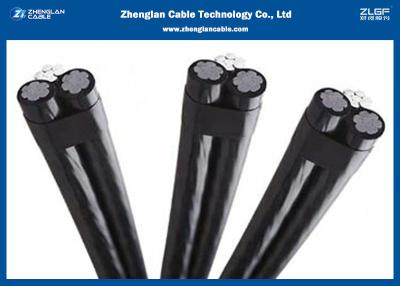 China 0.6 / 1KV 2*25sqmm 35sqmm 50sqmm Overhead Insulated Cable Aluminum Conductor Material for sale