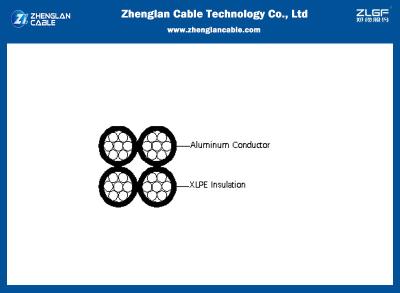China CAAI 0.6/1kv Aerial Bunched Cable AAC/XLPE+AAC/XLPE 3Cx25+NA1Cx25sqmm for sale