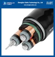 China MV SIngle Three Cores Aluminum Conductor Power Cable Armoured IEC 60502/60228 for sale