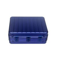 China 100% Pure Aluminum Hard Case Blue Aluminum Molded Carrying Box for sale