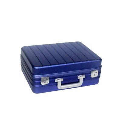 China 100% Pure Aluminum Hard Case Blue Aluminum Molded Carrying Box for sale