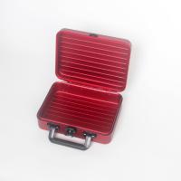 China Small Pure Aluminum Beauty Case Red Aluminum Cosmetic Cases Store Jewelry for sale
