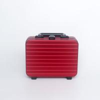 China Small Pure Aluminum Beauty Case Red Aluminum Cosmetic Cases Store Jewelry for sale