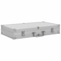 China Custom Gun Carrying Case , Portable Hard Sided Gun Box Silver With Foam for sale