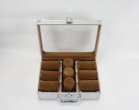 China Aluminum Acrylic Watch Storage Case Watches Carrying Box for sale
