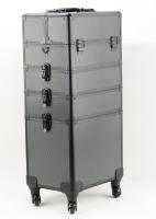 China Aluminum Trolley Makeup Case/Pro Makeup Case with Locks and Dividers for Secure and Organized Storage for sale