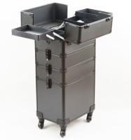 China Aluminum Trolley Makeup Case/Pro Makeup Case with Locks and Dividers for Secure and Organized Storage for sale