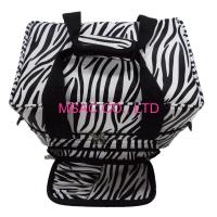 China Custom Zebra Print Makeup Case , Fabric Zebra Makeup Bag L 320 X W 220 X H 240mm for sale