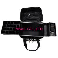 China Custom Zebra Print Makeup Case , Fabric Zebra Makeup Bag L 320 X W 220 X H 240mm for sale