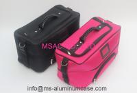 China Professional Travel Cosmetic Bags , Portable Fabric Cosmetic Organizer Bag for sale