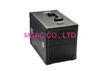 China Pu Leather Pro Makeup Cosmetics Cases Pure Black for sale