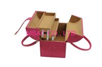 China 2021 Hot Sale Red Leather Beauty Case for sale