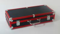 China Anodize Aluminum Hard Case No Lining With Plastic Panel Latches Red + Black for sale