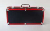 China Anodize Aluminum Hard Case No Lining With Plastic Panel Latches Red + Black for sale
