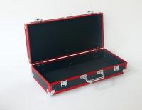 China Anodize Aluminum Hard Case No Lining With Plastic Panel Latches Red + Black for sale