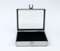 China Custom Small Silver Aluminum Cases With Transparent Arylic Panel For Packing Tools for sale