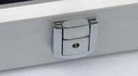China Custom Small Silver Aluminum Cases With Transparent Arylic Panel For Packing Tools for sale