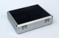 China Custom Small Silver Aluminum Cases With Transparent Arylic Panel For Packing Tools for sale