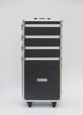 China Large Capacity Aluminum Instrument Case 370 X 245 X 780mm With Trolley for sale