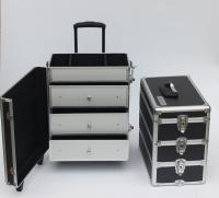 China Large Capacity Aluminum Instrument Case 370 X 245 X 780mm With Trolley for sale