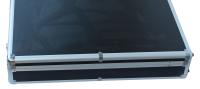 China Black Large Aluminum Hard Case For Carrying Equipment Round Corner Design for sale