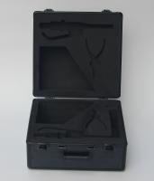 China Waterproof Aluminum Hard Case Two Metal Locks Black Fireproof Panel For Tools for sale