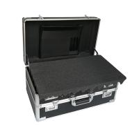 China Double Opened Aluminum Hard Case With Black Diamond Panel for sale