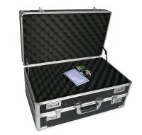 China Double Opened Aluminum Hard Case With Black Diamond Panel for sale
