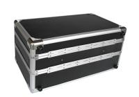 China Double Opened Aluminum Hard Case With Black Diamond Panel for sale