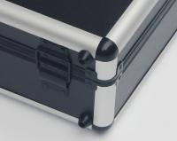 China 2.0 Kgs Black Aluminum Tool Case L 360 X W 240 X H 150mm 3 .8 MDF With Black ABS Panel for sale