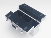 China Silver Lockable Aluminum Storage Box , Double Door Open Aluminium Tool Case for sale
