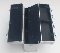 China Silver Lockable Aluminum Storage Box , Double Door Open Aluminium Tool Case for sale