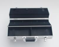 China Silver Lockable Aluminum Storage Box , Double Door Open Aluminium Tool Case for sale