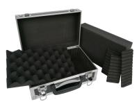 China Light Weight Small Aluminum Tool Case Black ABS Material And Aluminum Frame for sale