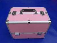 China Pink Metal Pro Makeup Case Waterproof With Aluminum Round Corner And Edges for sale