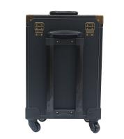China PU Leather Lockable Pro Makeup Case With Wheels And Two Drawers For Storage for sale
