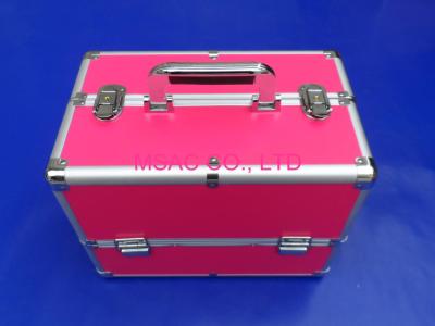 China Six Trays Makeup Carrying Case , Detachable Professional Makeup Train Case for sale