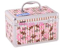 China Aluminum Beauty Cases Pink Hair Dressing Boxes With Lock for sale